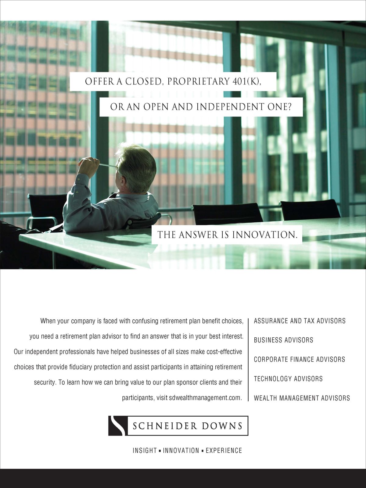 Schneider Downs Launches New Print Ads - CPA Trendlines